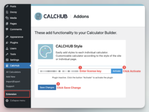 Documentation for WordPress plugin Calculator Builder