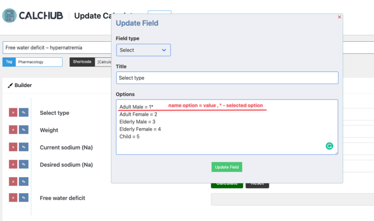 Documentation for WordPress plugin Calculator Builder